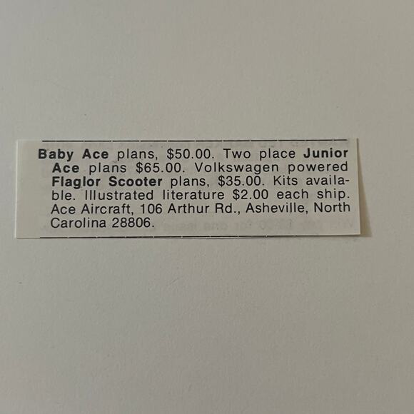 None and/or Unknown | Other | Ace Aircraft Baby Ace Plans Asheville Nc ...